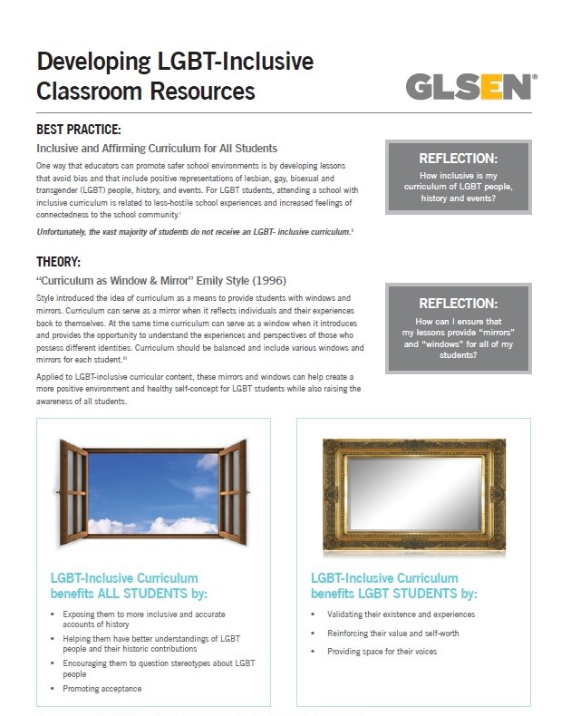 LGBT-Inclusive Curriculum Guide for Educators – Center for Education Equity
